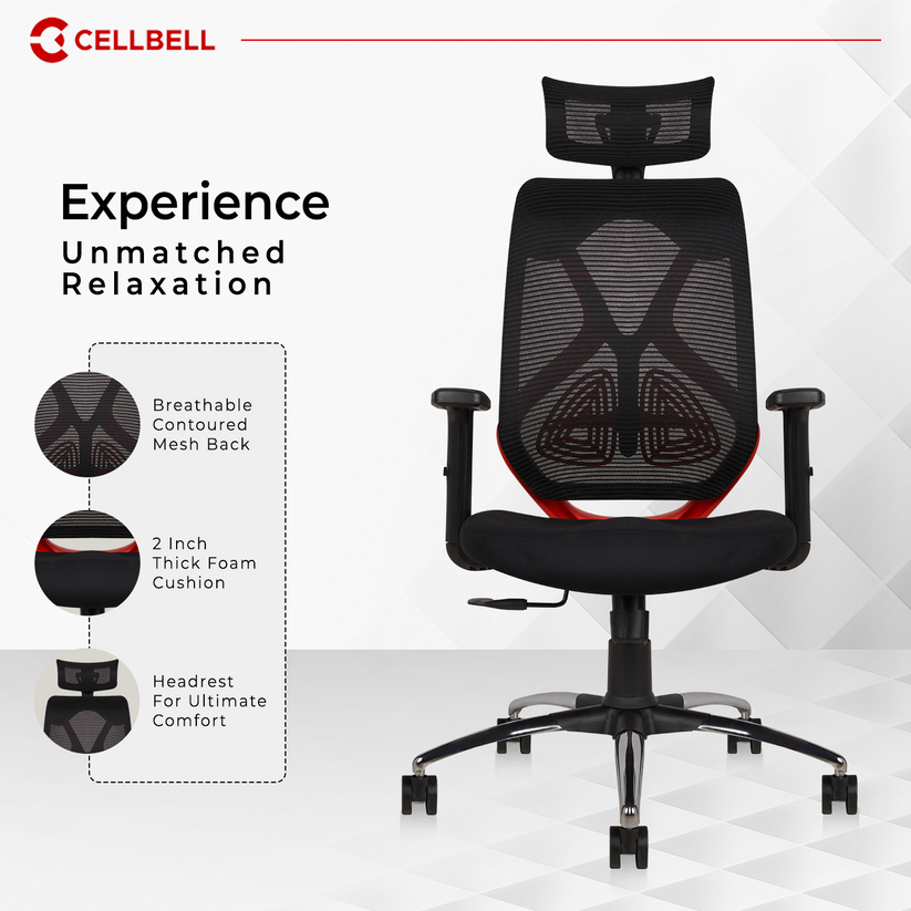 CELLBELL C190 Berlin Ergonomic Mesh Executive Office & Home Chair