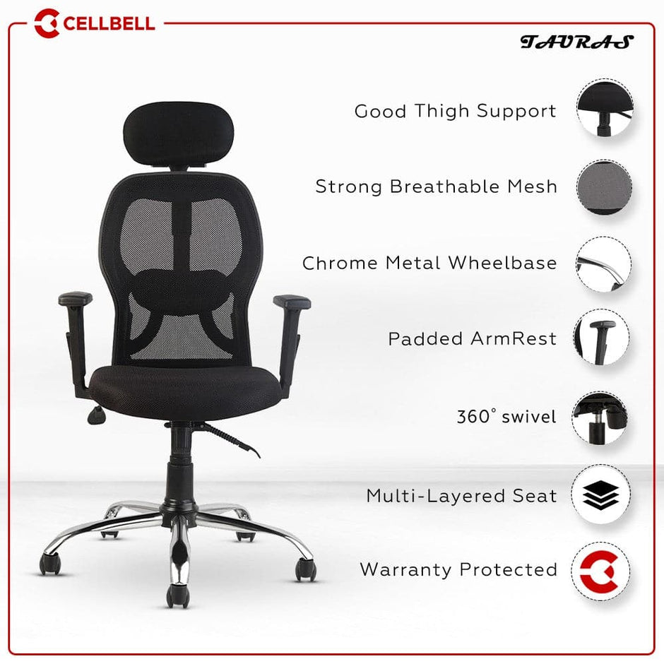 Buy Office Chair Online| Ergonomic Chair at Best Price - Cellbell